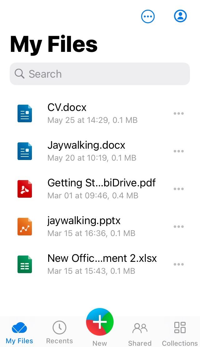 Delete and restore files in MobiDrive iOS – MobiSystems